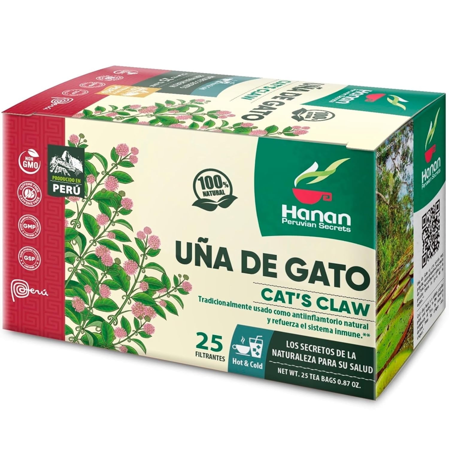 Cat’s Claw Tea Uña de Gato 25 Herbal Teabags – Wild Una de Gato Tree ...