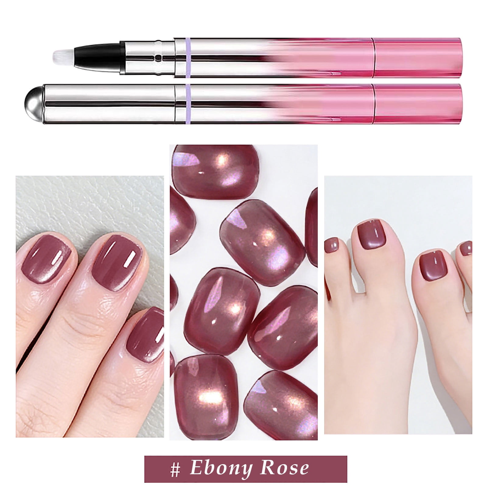 Cat's Eye Nail Gel Pen, 2-in-1 Magnetic Polish Pen with Built-in Small ...