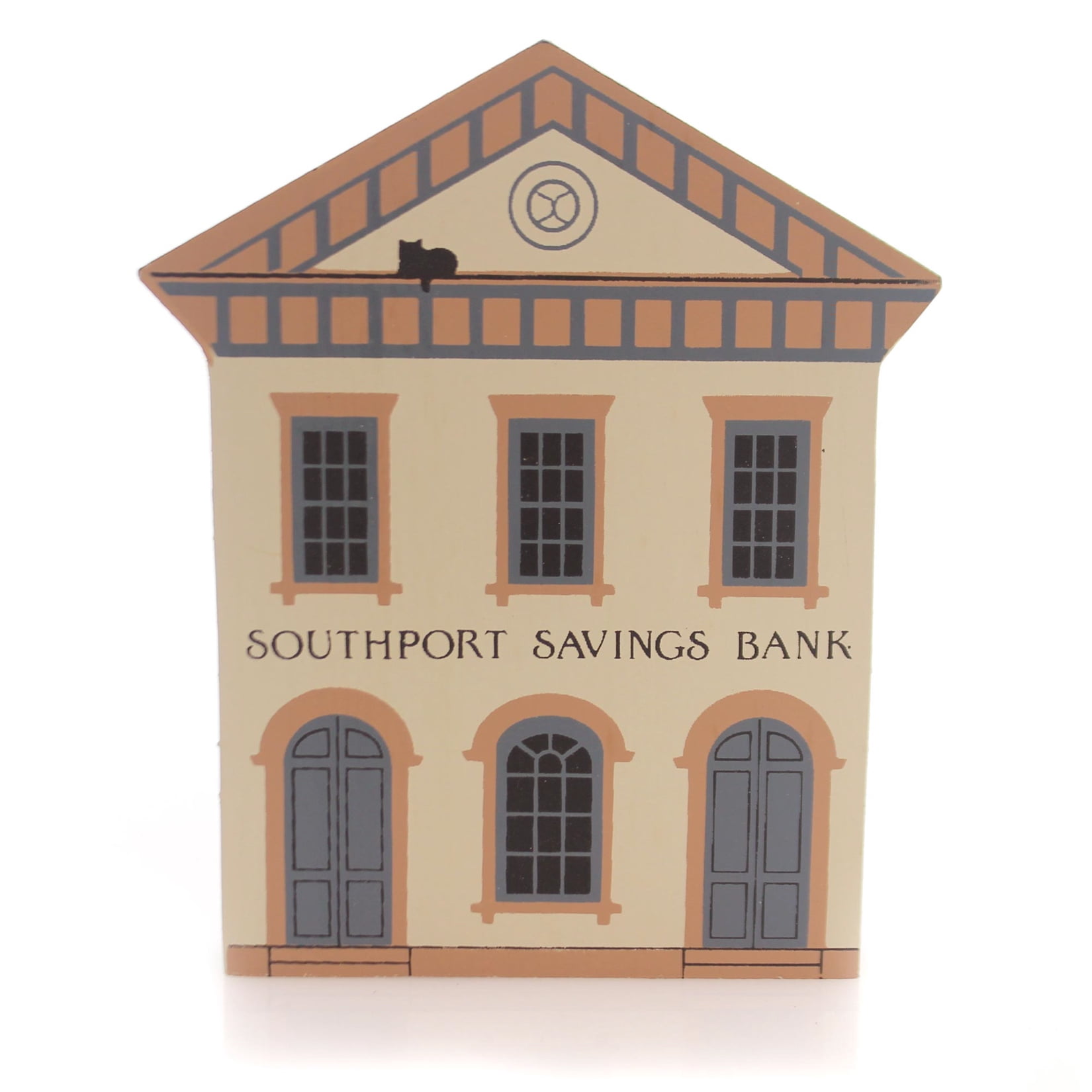 Cat's Meow Village 5.00In Southport Bank, Wood, Series V 5 Retired 0507 ...