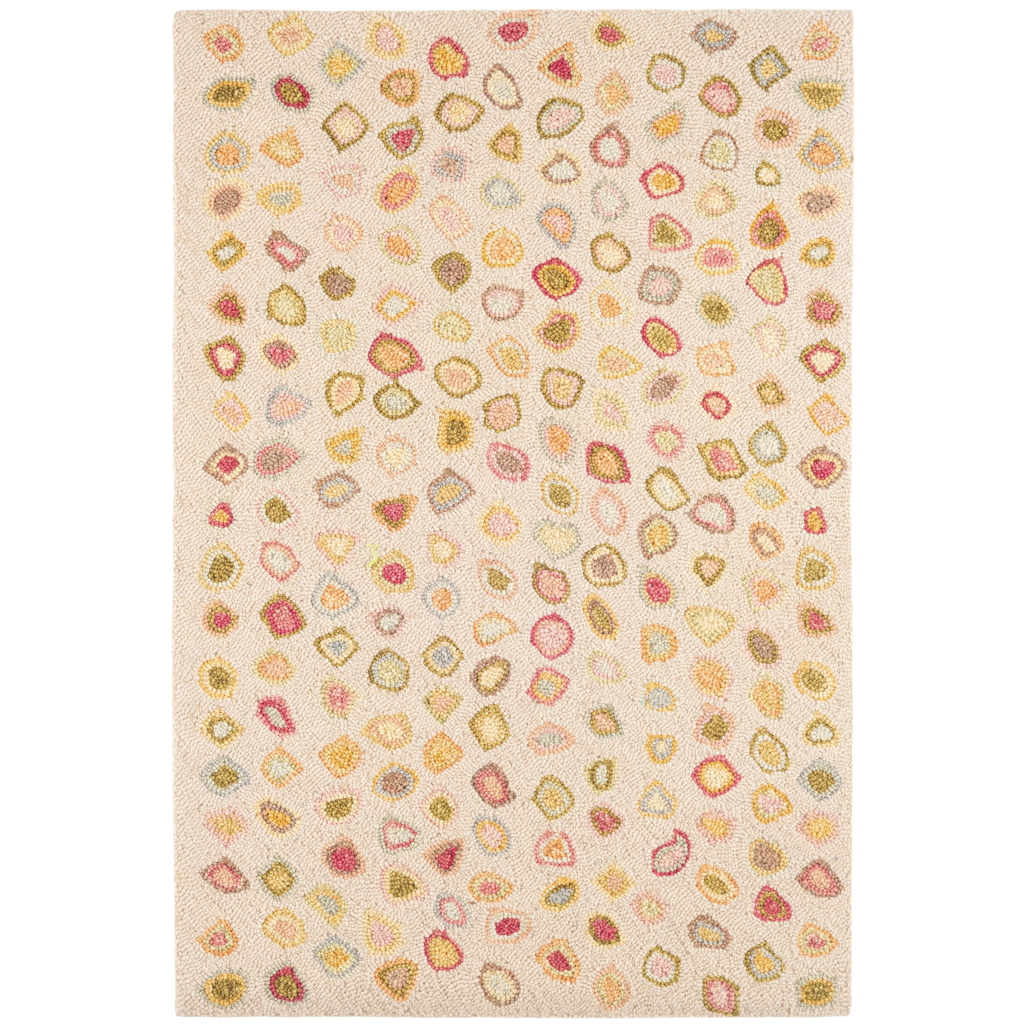 Dash & Albert Cat's Paw Hand Micro Hooked Wool Rug, 8' x 10', Pastel ...