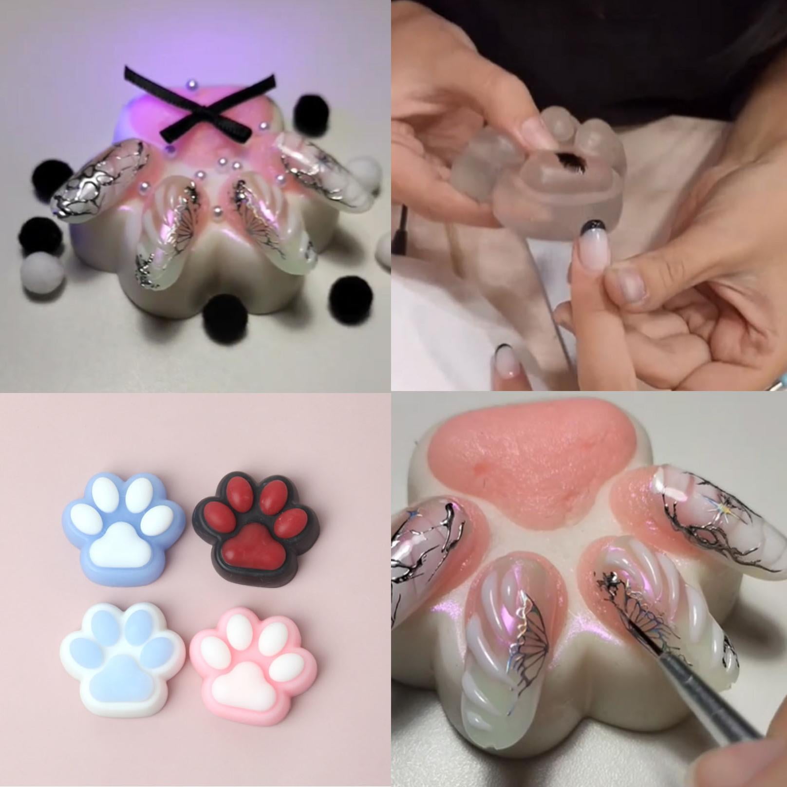 Cat's Paw Shaped Nail Stand, Nail Display Stand, Nail Art Claw DIY Exquisite, DIY Nail Holder ...