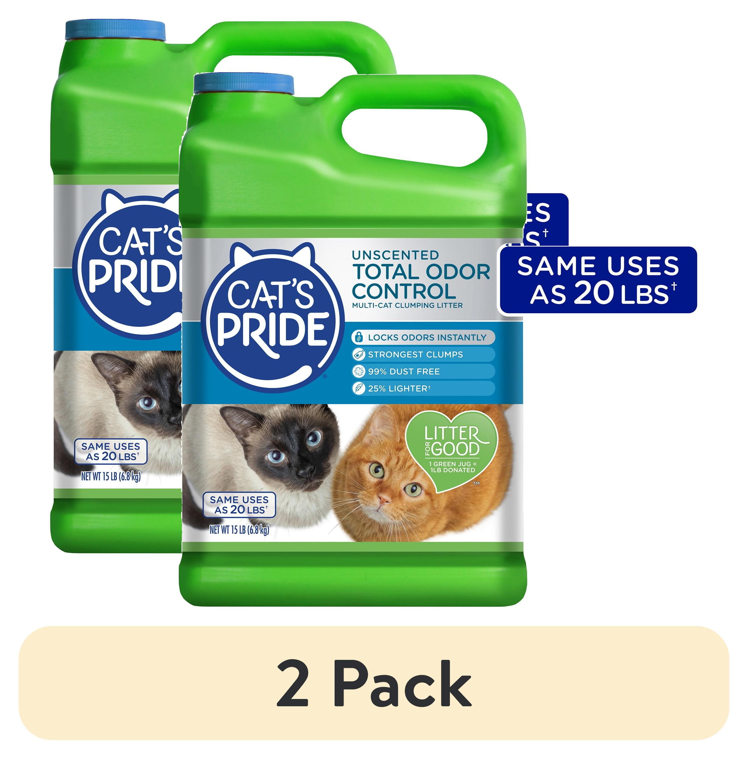 (2 pack) Cat's Pride Max Power Total Odor Control Unscented Multi-Cat ...