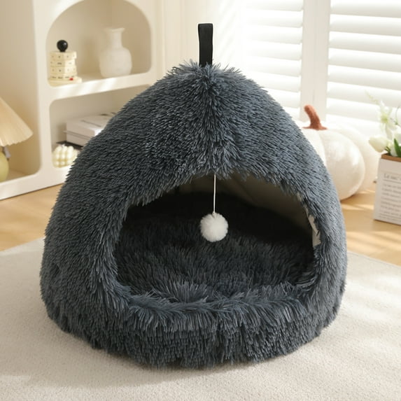Cat's nest is warm and enclosed in winter Handheld pet bed, thickened ...