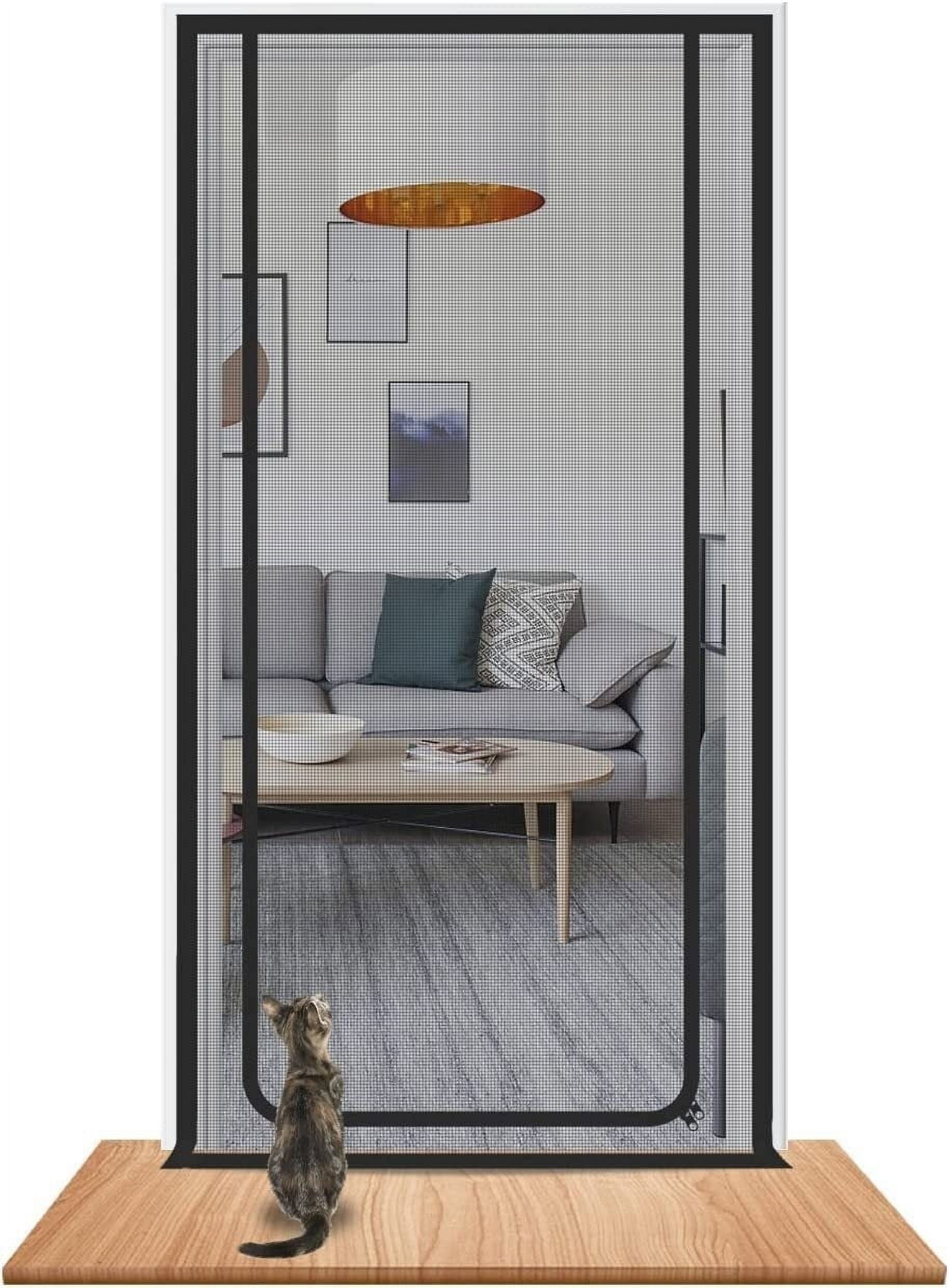 Cat screen Door Fits Door Size 80cm x 200cm, Heavy Duty Pet Screen Door ...