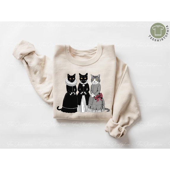 Cat season Sweatshirt, Spooky Cats in Costume, Cat Lover Sweater All ...
