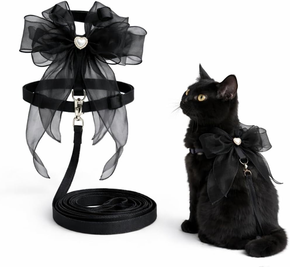 Cat snd Small Dog Harness and Leash Set, Adjustable H-Style Harness ...