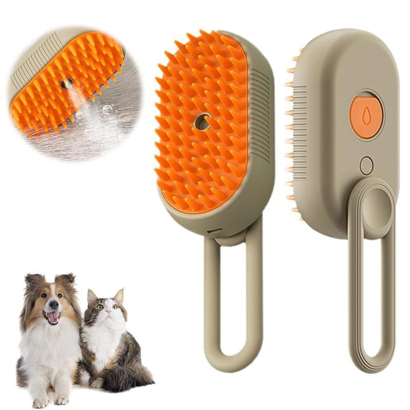 Cat steam brush, 2025 new pet steam grooming comb, 3 in 1 cat steam ...