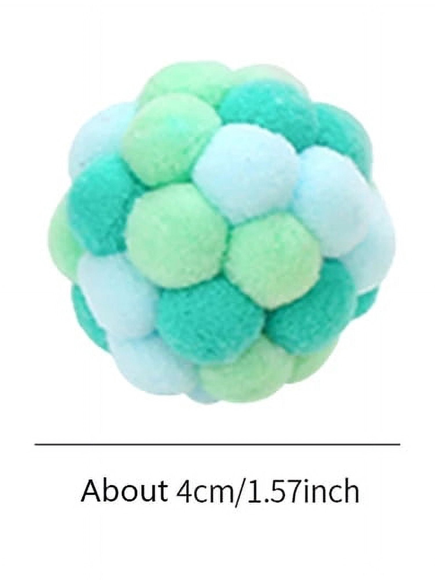 Cat toys Colorful handmade bell ball Elastic ball interactive chase pet ...