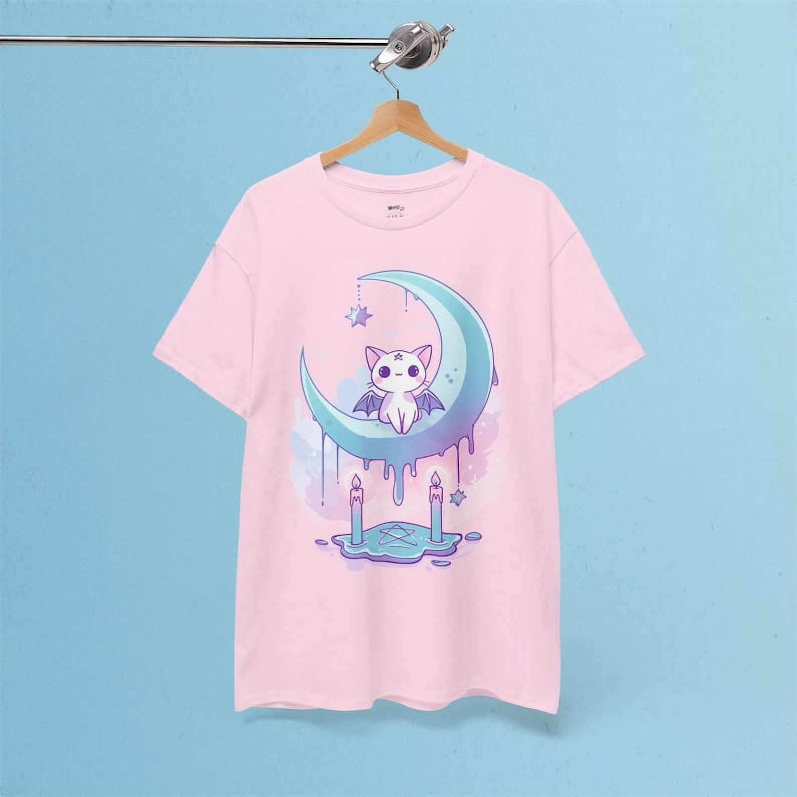 Cat with Melting Moon T-Shirt | Pastel Goth, Kawaii Clothes, Yami ...