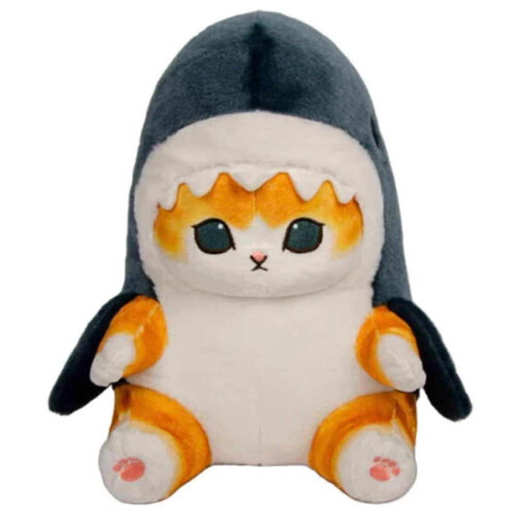 Cat with Shark Costume Stuffed Animal Plush Toy 8" Tall - Walmart.com