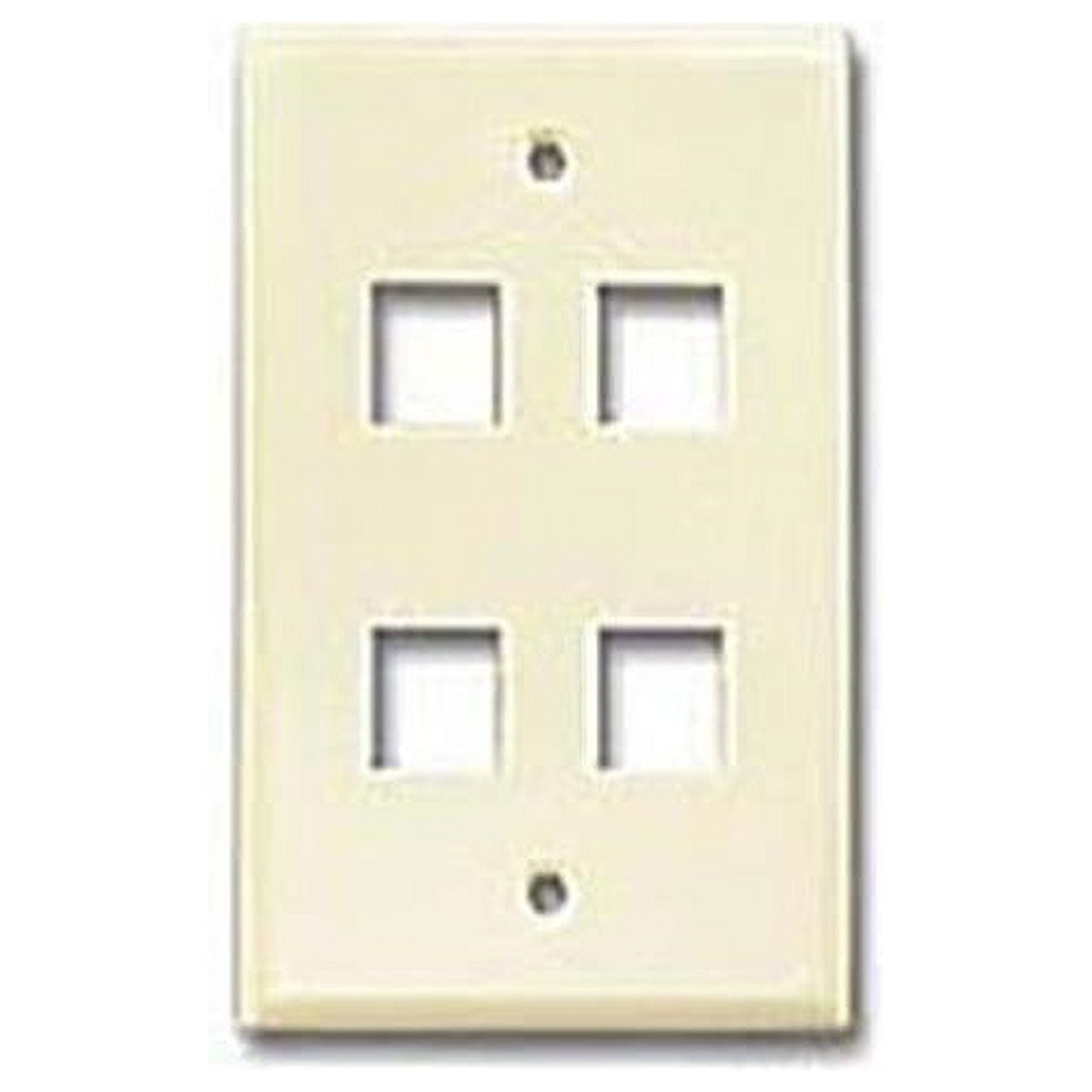 Cat5 Face Plate 4-Hole - Beige - Walmart.com