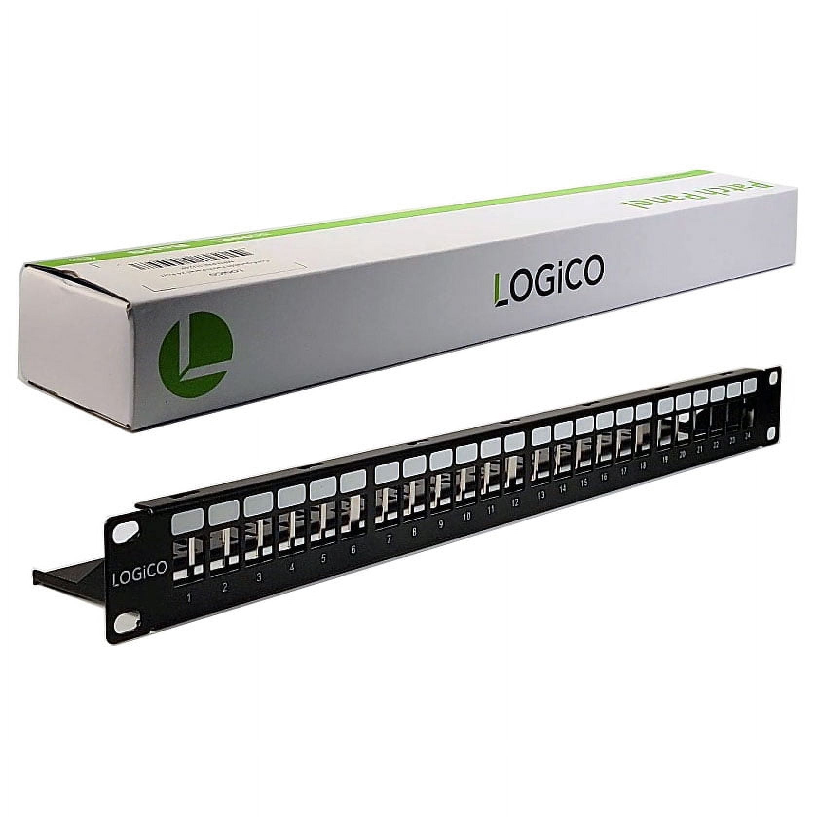 Cat5e Cat6 UTP 24 Port Network LAN Blank Patch Panel 1U with cable ...