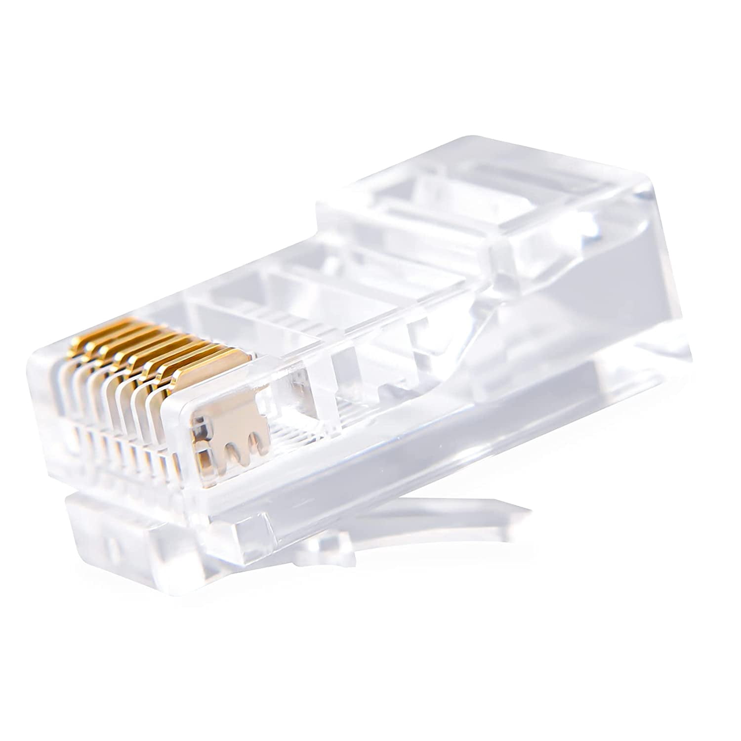 Cat5e RJ45 Connector,100-PACK Cat5e Ends,Cat5 / Cat5e RJ45 Connector ...