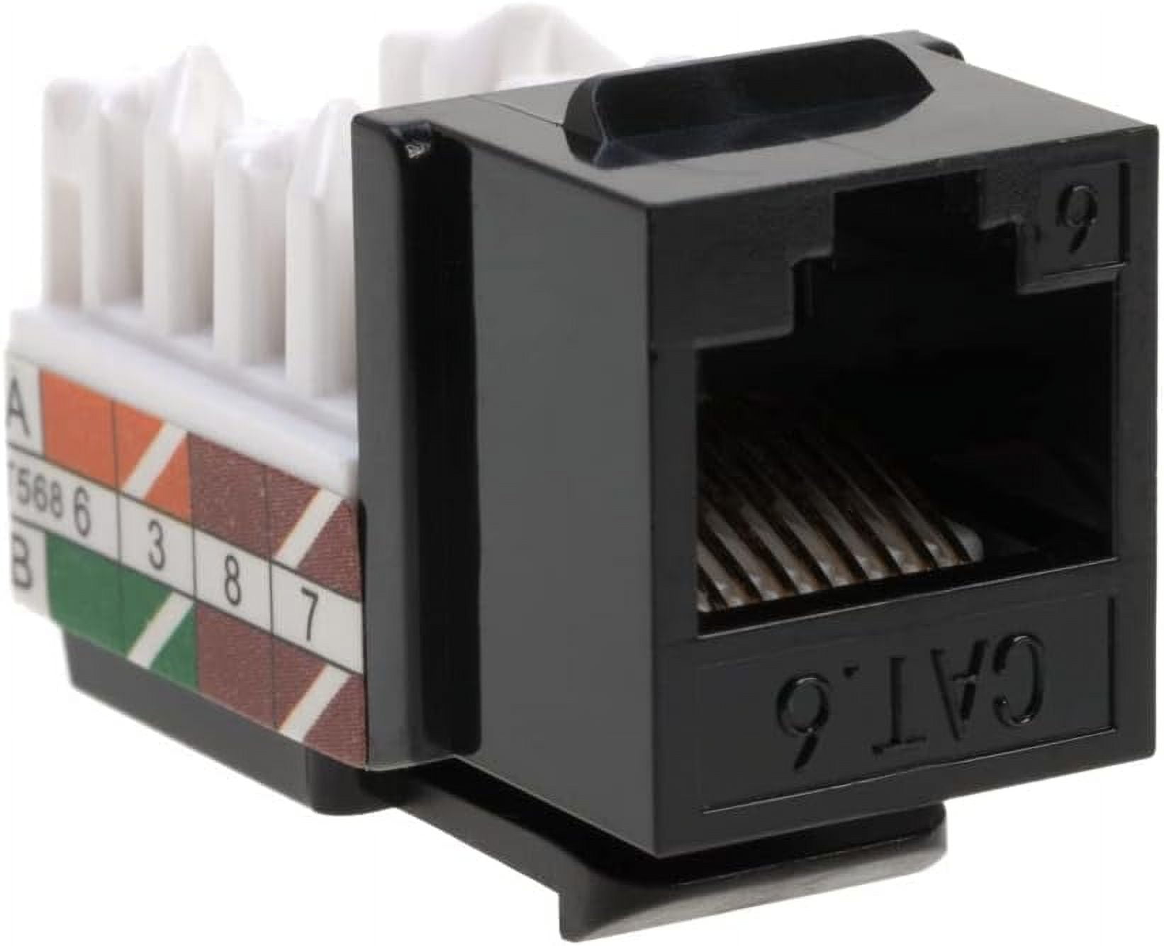 Cat6 45° Angled Keystone Ethernet Wall Jack Punch Down UTP 45-Degree ...