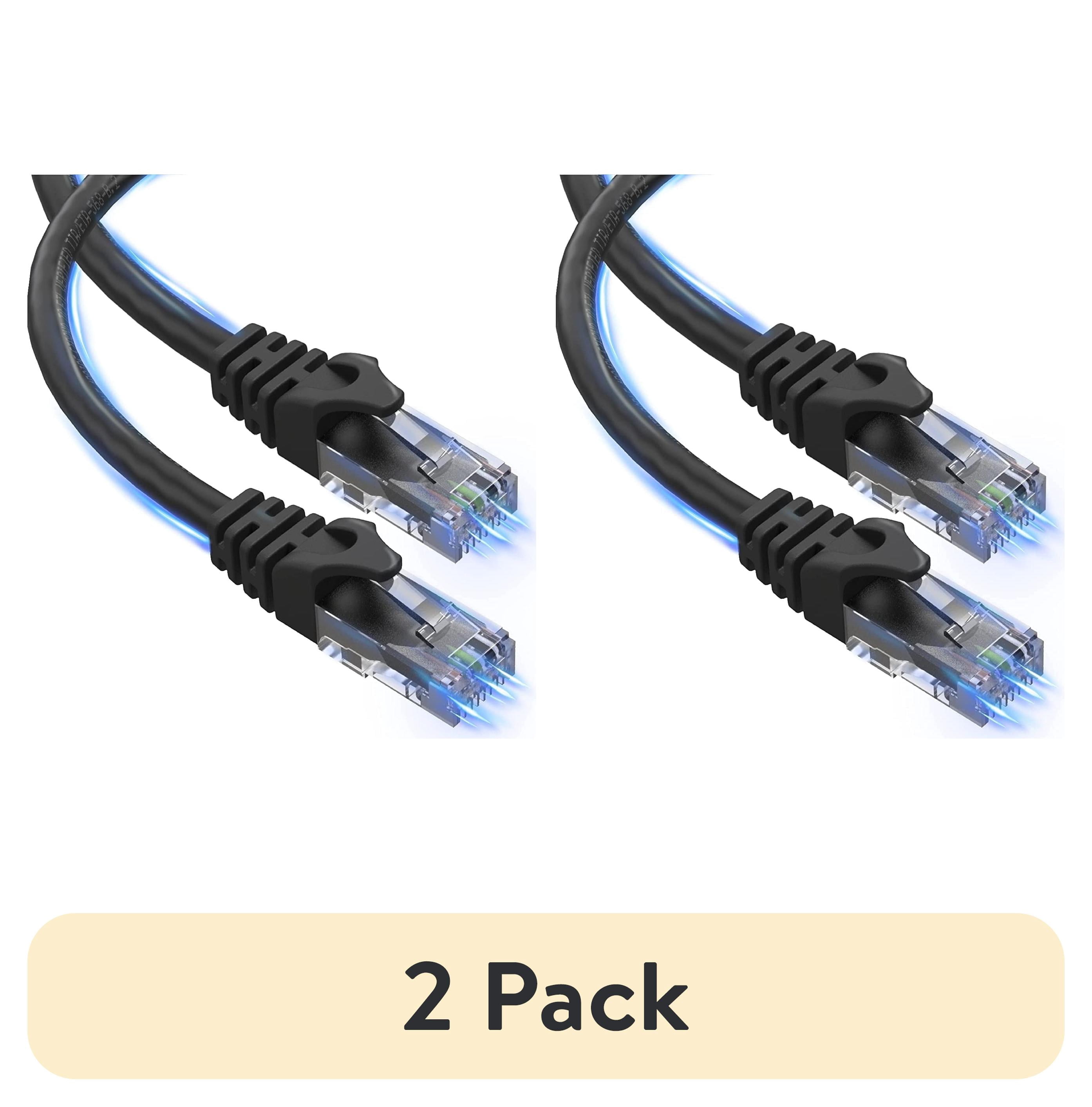 (2 pack) Cat6 Ethernet Cable, 25 ft - RJ45, LAN, UTP CAT 6, Network ...