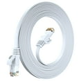 Cat6 Ethernet Cable 25ft, White - Flat High-Speed Network Cables for ...