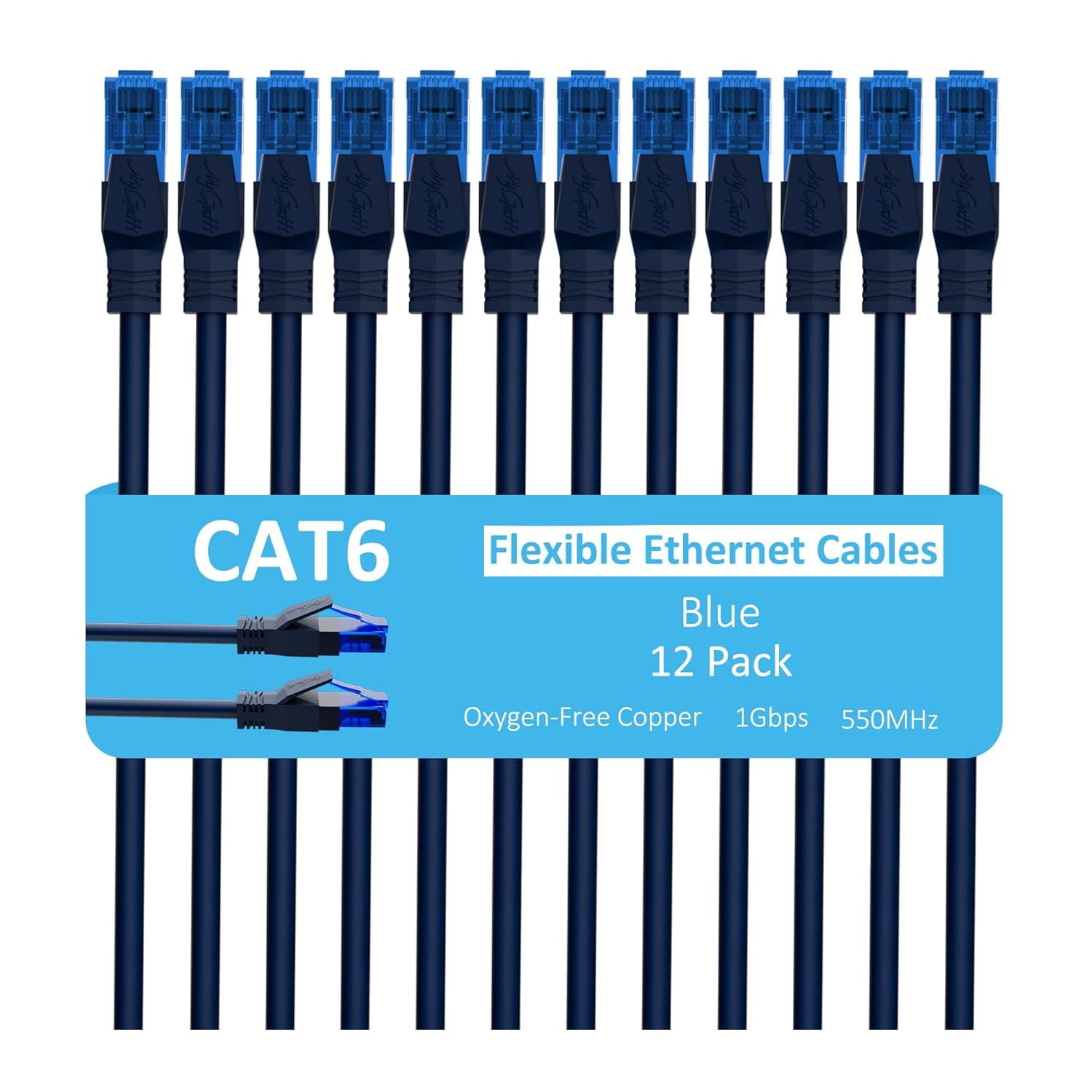 Cat6 Ethernet Cable 4 FT (12-Pack), Snagless Cat 6 Patch Cable ...