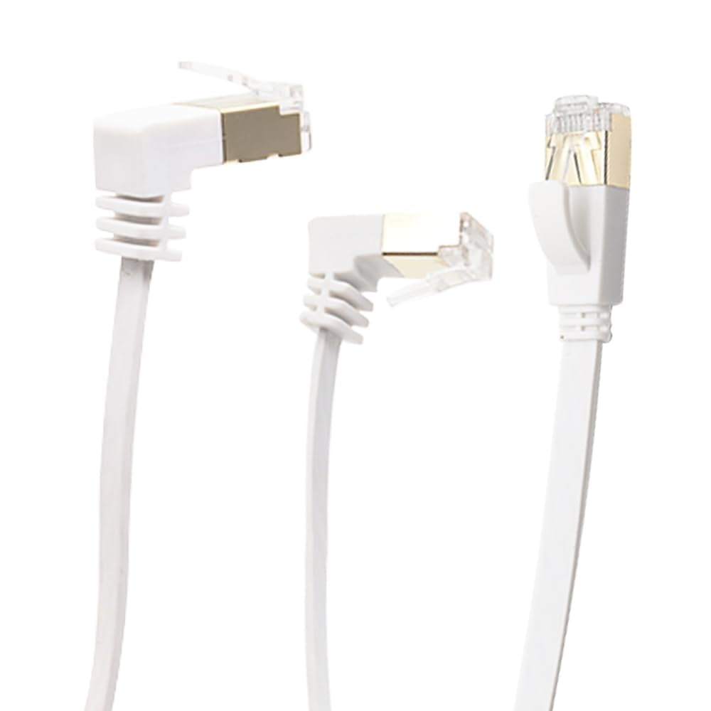 Cat6 Ethernet Cable 90 Degree Downward Right Angle, Flat CAT6 Gigabit ...