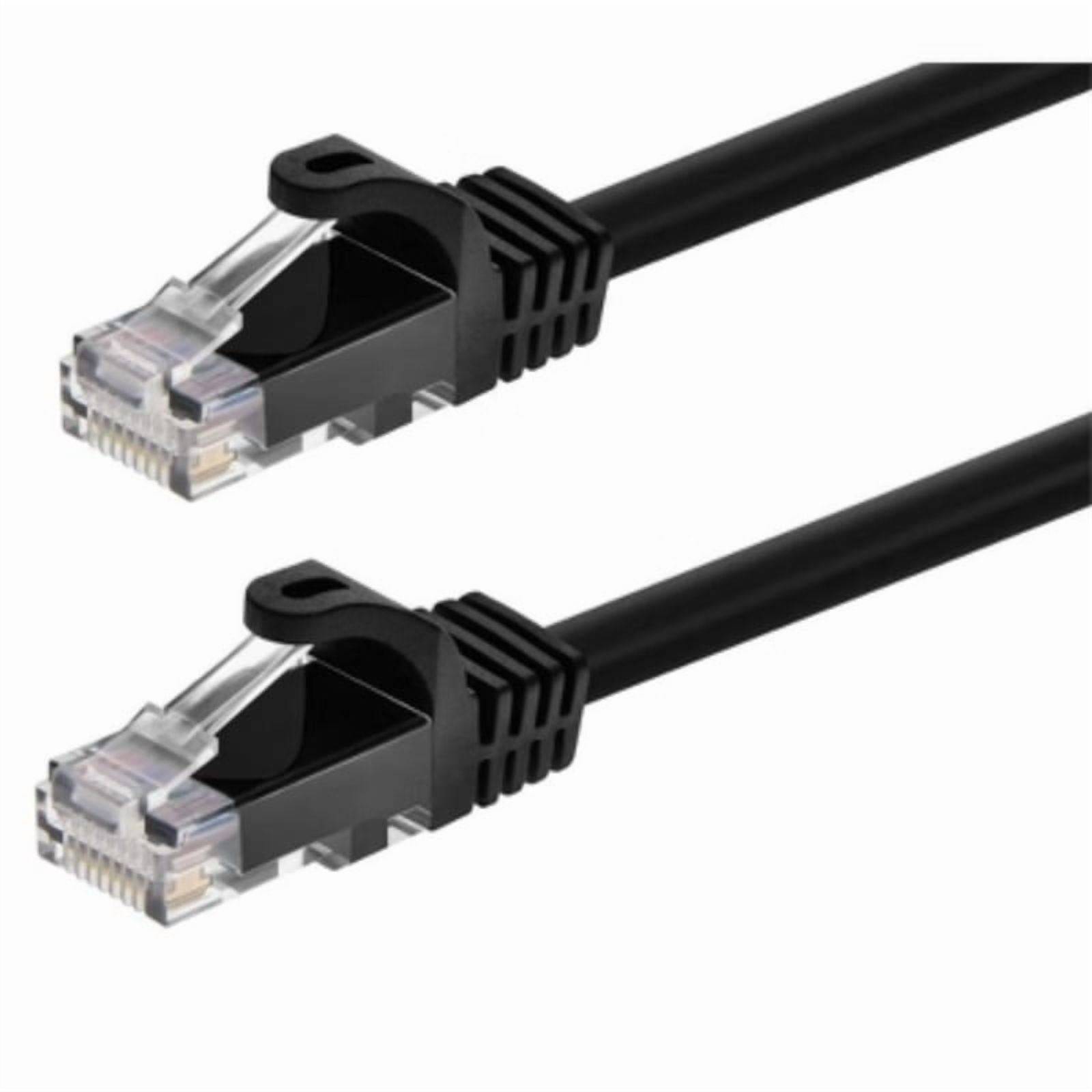 Cat6 Ethernet Patch Cable - 2 Feet - Black | Network Internet Cord ...