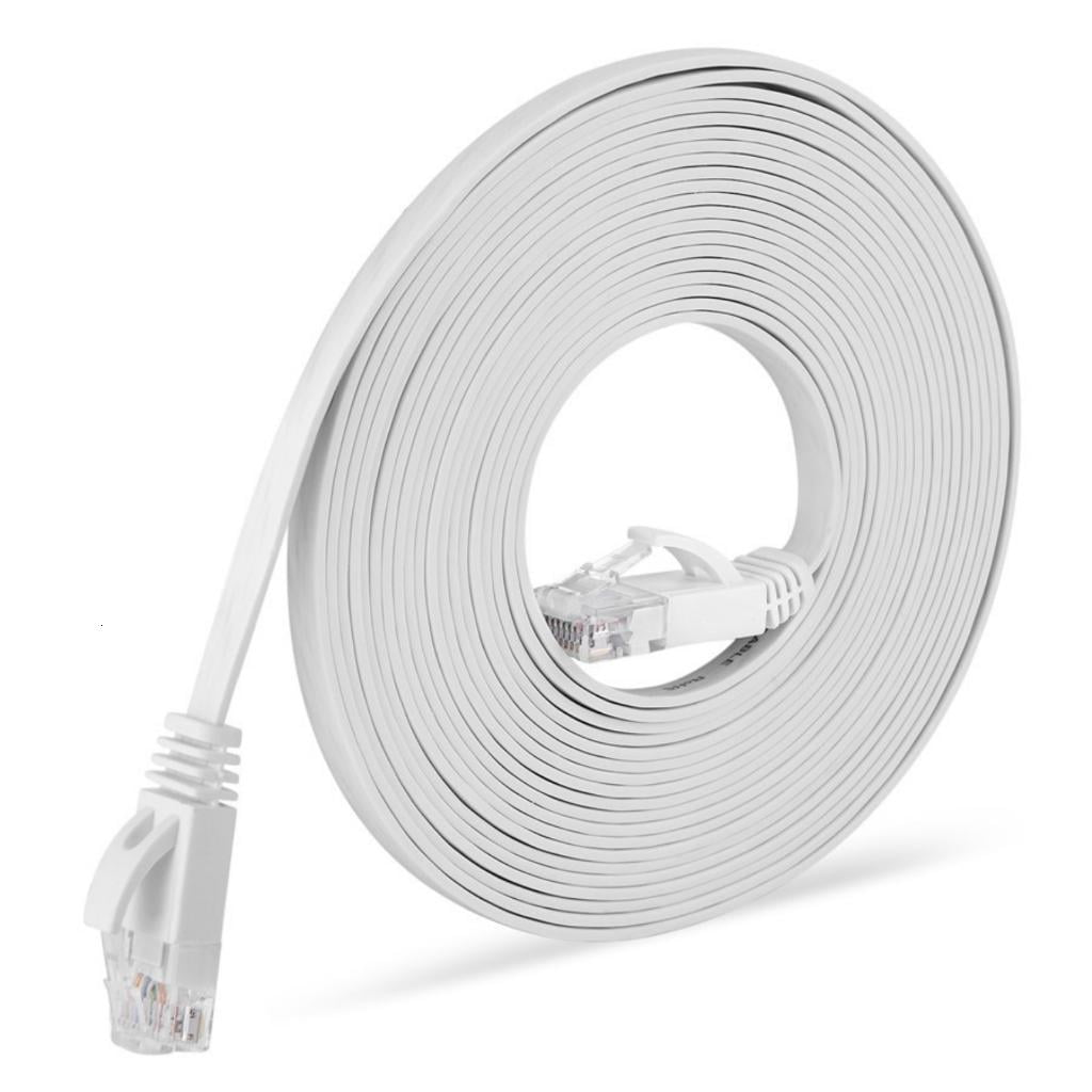 Cat6 Flat Ethernet Cable Long Slim Networking Cable for Internet ...
