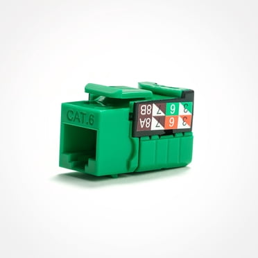 C2G Cat6 RJ45 UTP Keystone Jack - White - Walmart.com