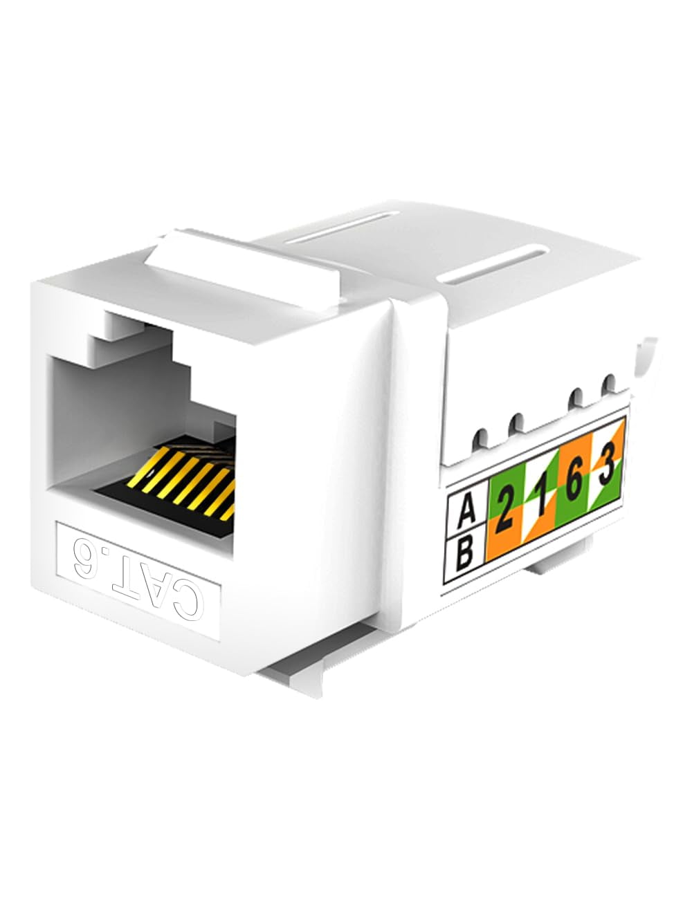 Cat6 Keystone Jack 90° Angled RJ45 Keystone Jack Ethernet Punch Down ...