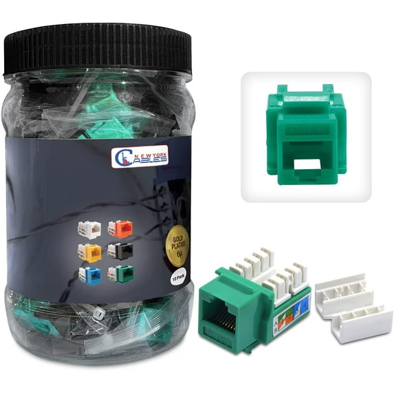 Cat6 Keystone Jack 90 degree cable connector UTP Punch Down RJ45 ...