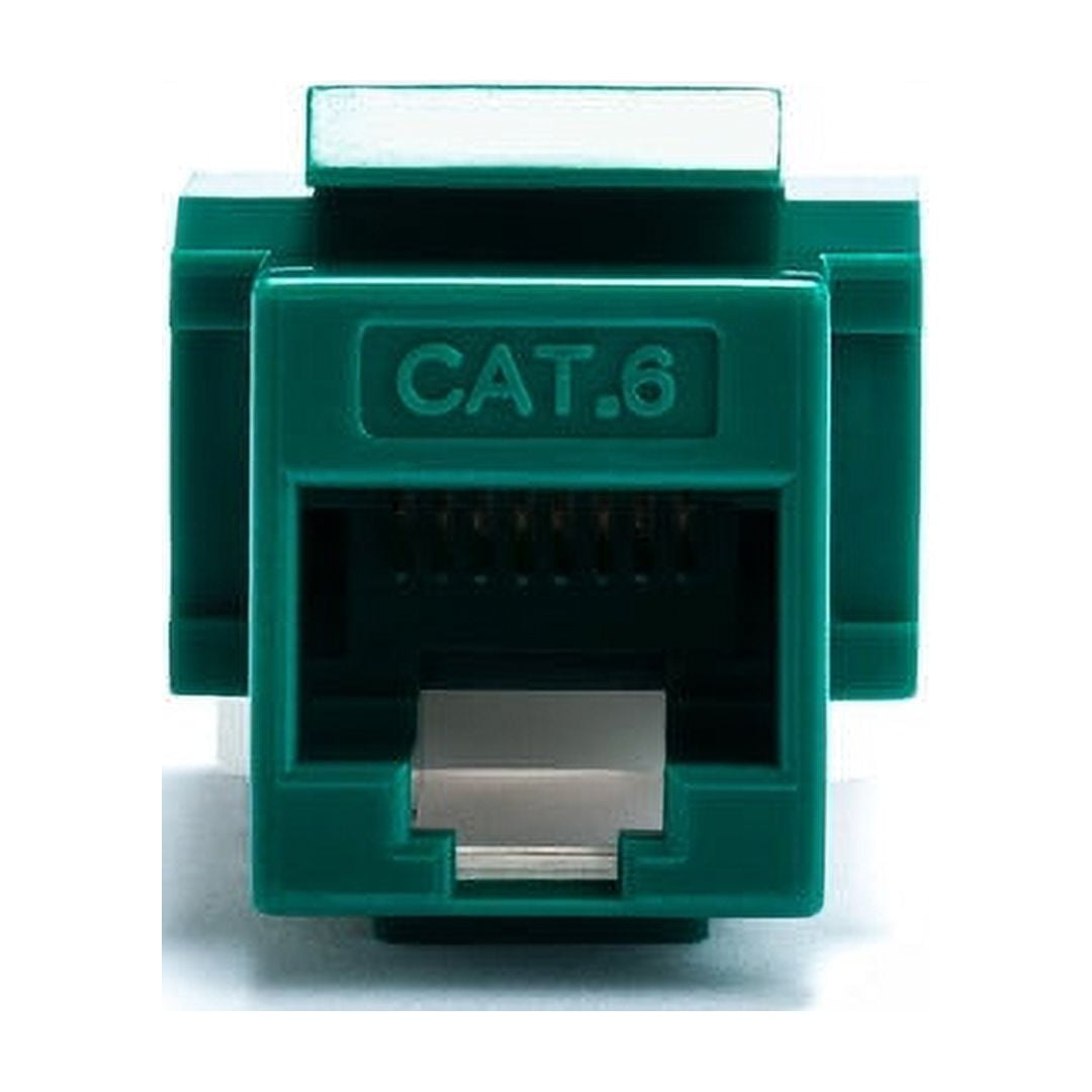 Cat6 Keystone Jack - Toolless (Green) by Vertical Cable - Walmart.com