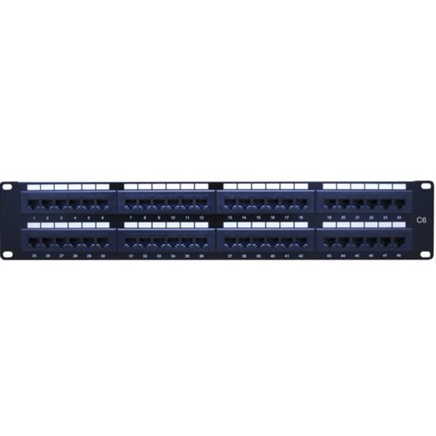 Cat6 Patch Panels 48 Port 2 Rack Space Unit - Walmart Business Supplies