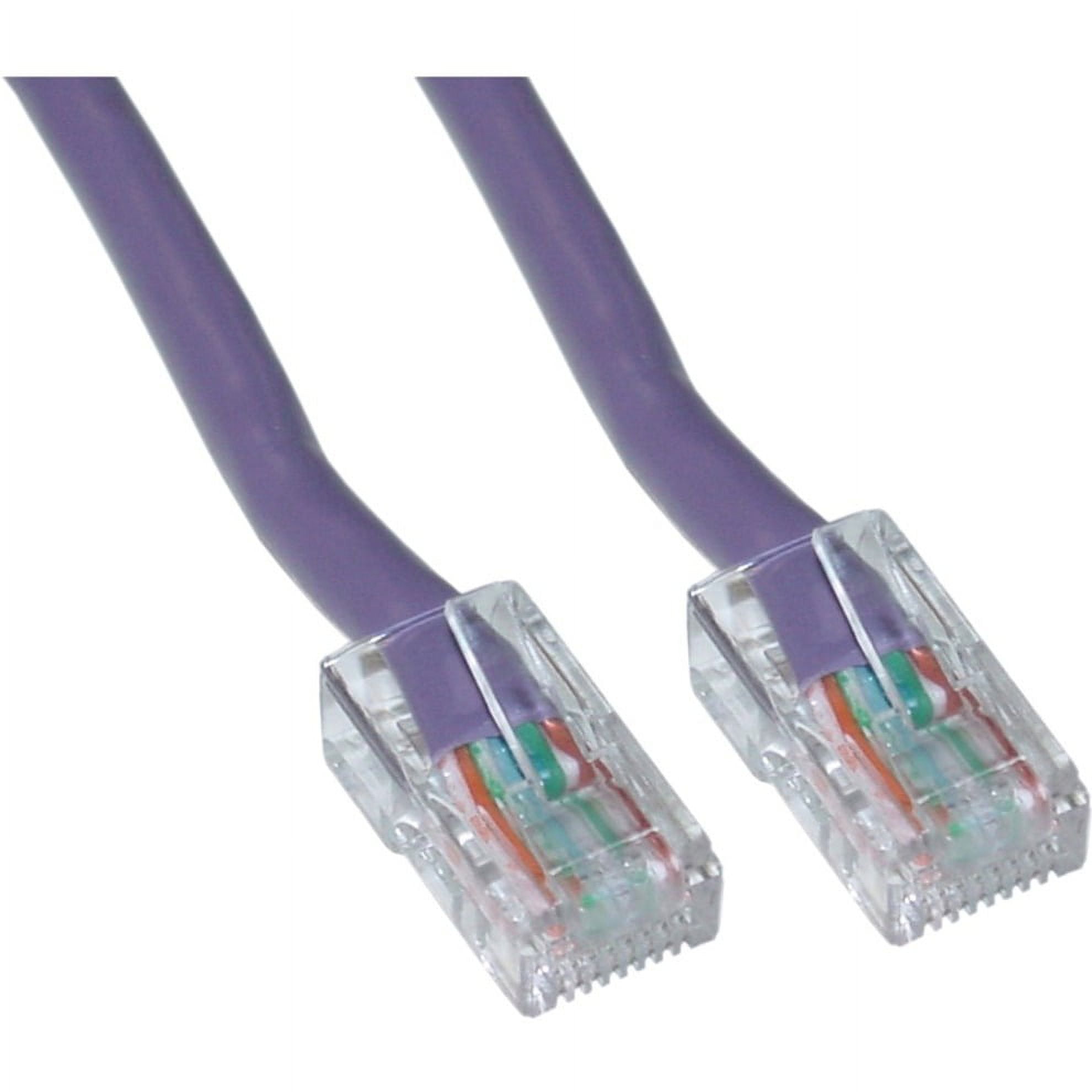 Cat6 Purple Ethernet Patch Cable, Bootless, 1 foot - Walmart.com