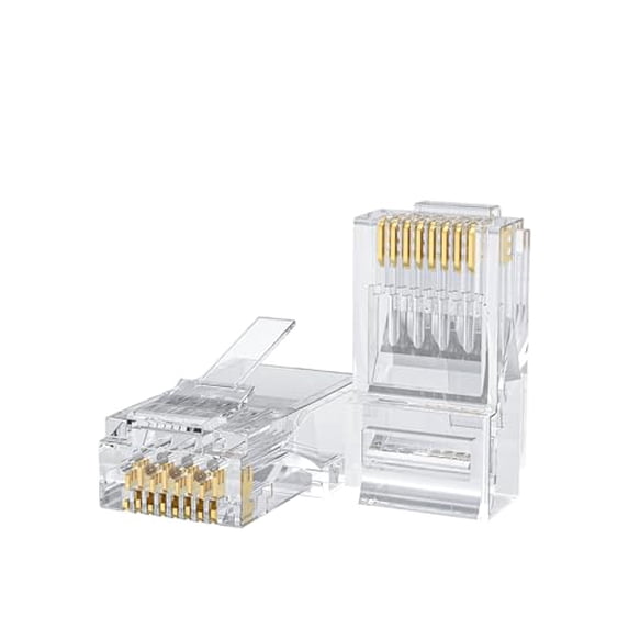 Cat6 RJ45 Connectors, 50-Pack Cat6 RJ45 Ends, Ethernet Cable Crimp ...