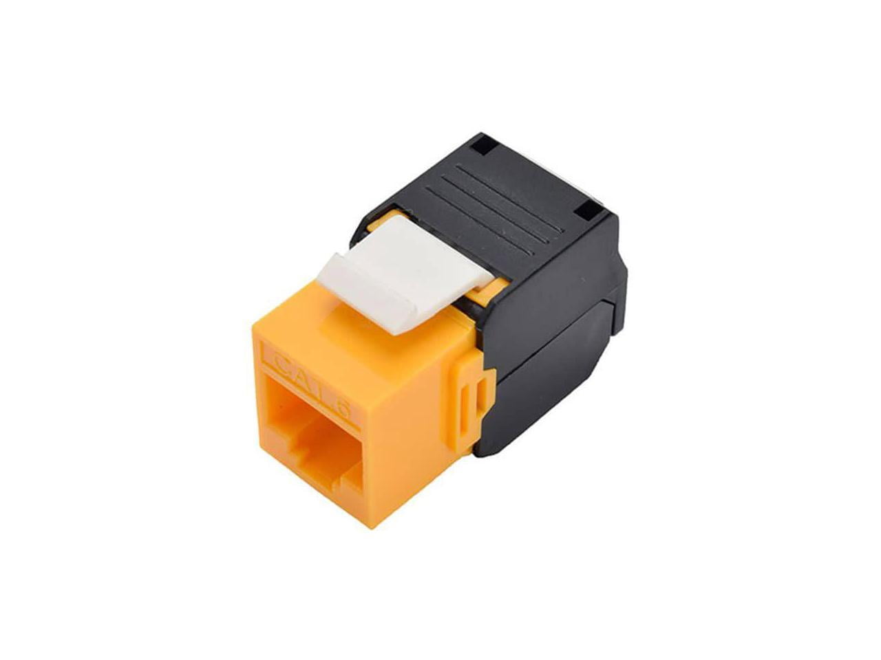 Cat6 RJ45 Keystone Jack Toolless 180-Degree Vertical UTP Network Jack ...