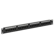 Detroit Packing Co. 24 Port CAT6 RJ45 Through Coupler Patch Panel with ...