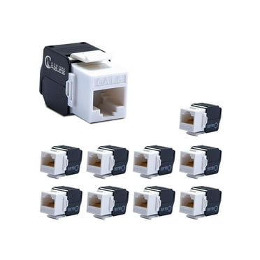 100 Pack Surface Mount Box 1 Port Signle Hole Keystone Jack Cat5e/Cat6 ...