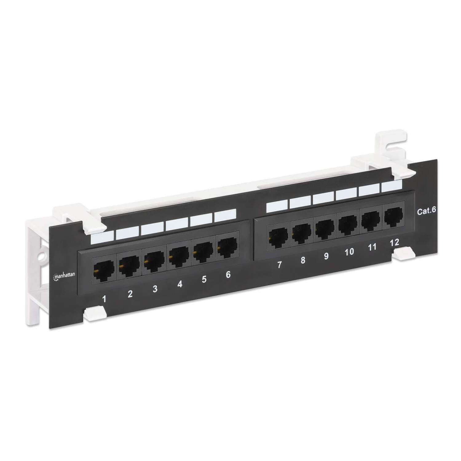 Manhattan 12- Port Cat6 Wall-Mount Patch Panel for Reliable Network ...
