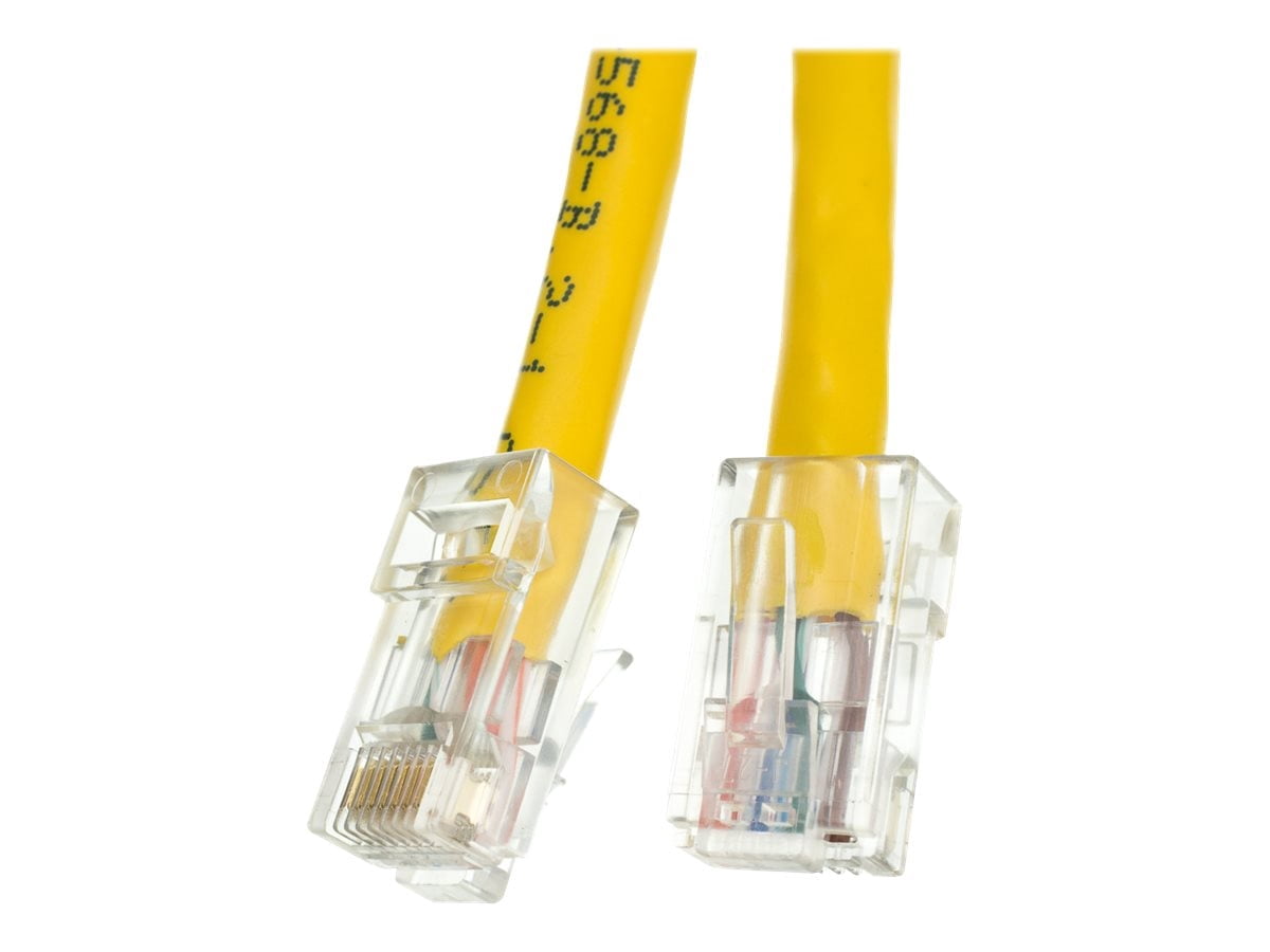 CableWholesale 2 Foot Cat6 Yellow Ethernet Patch Cable, Bootless, 24AWG ...
