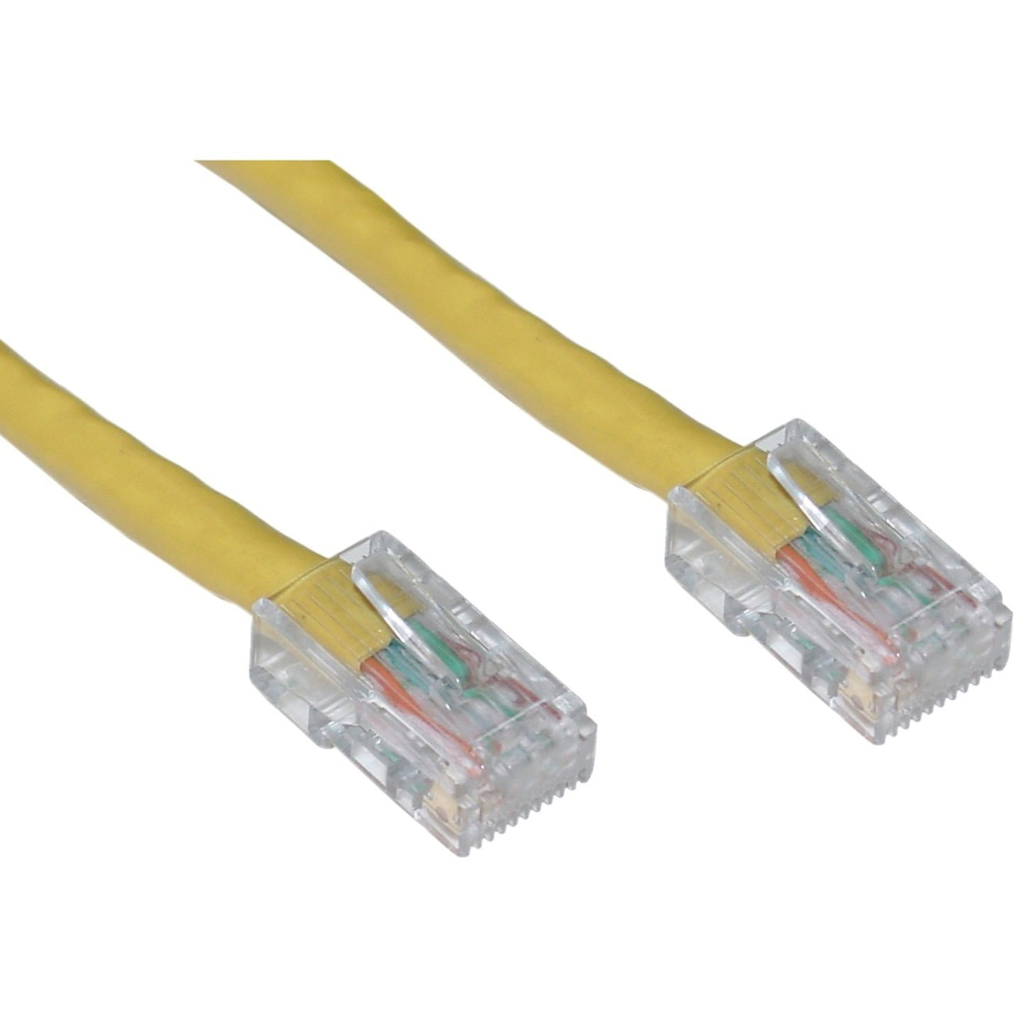 Cat6 Yellow Ethernet Patch Cable, Bootless, 2 foot - Walmart.com