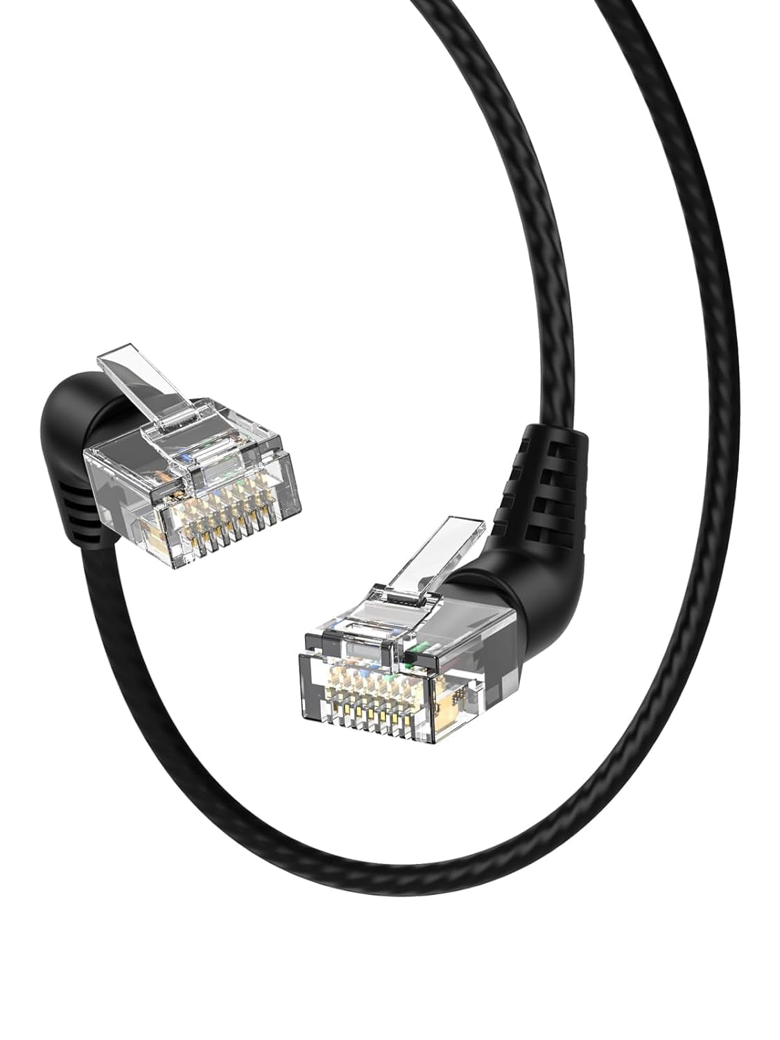 Cat6A Ethernet Cable Utp Booted, 360° Rotation Cat6A Lan Network Cable ...