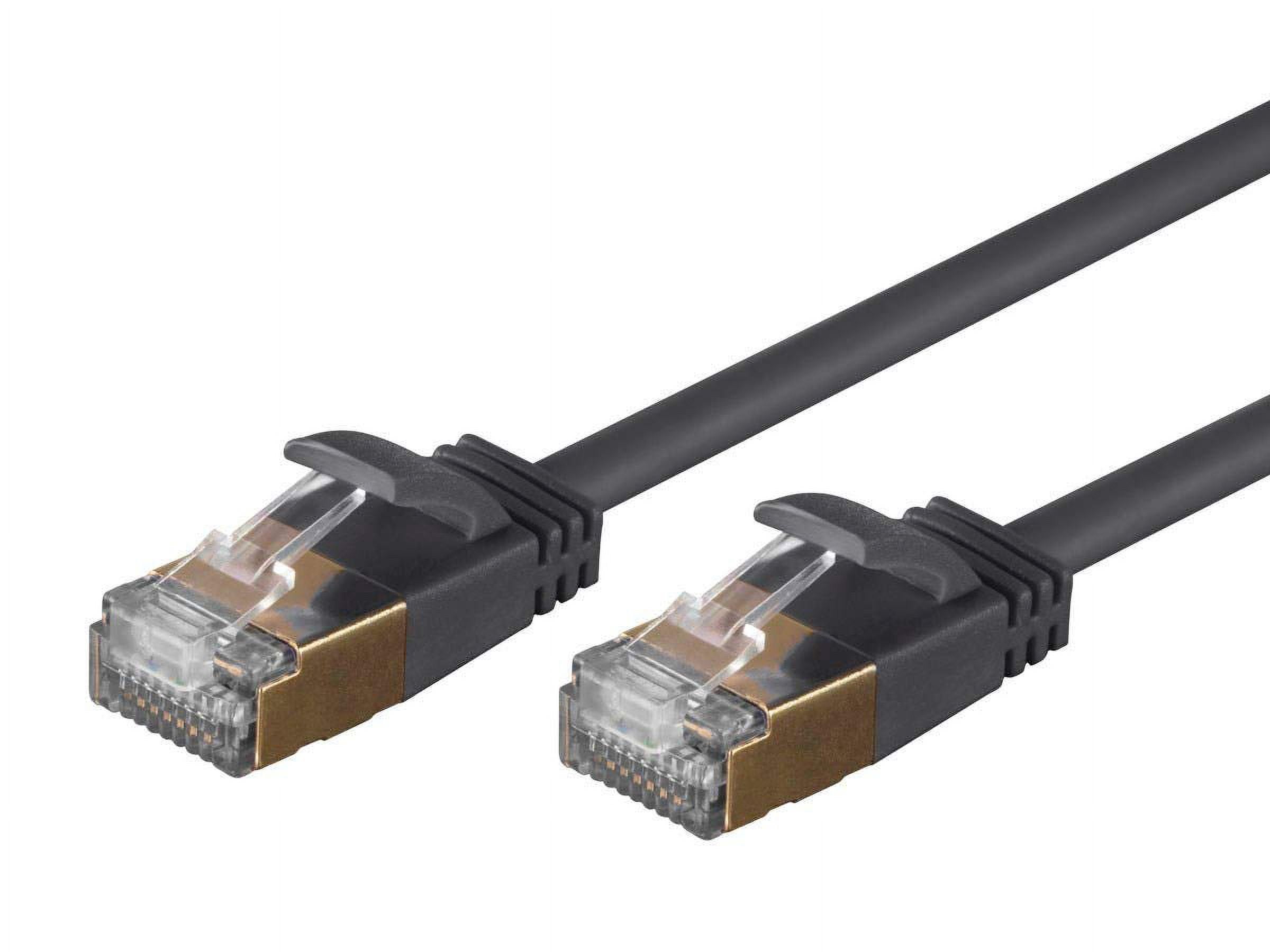Cat6A Ethernet Patch Cable - Stranded, Stp, 36Awg, 14 Feet, Black ...