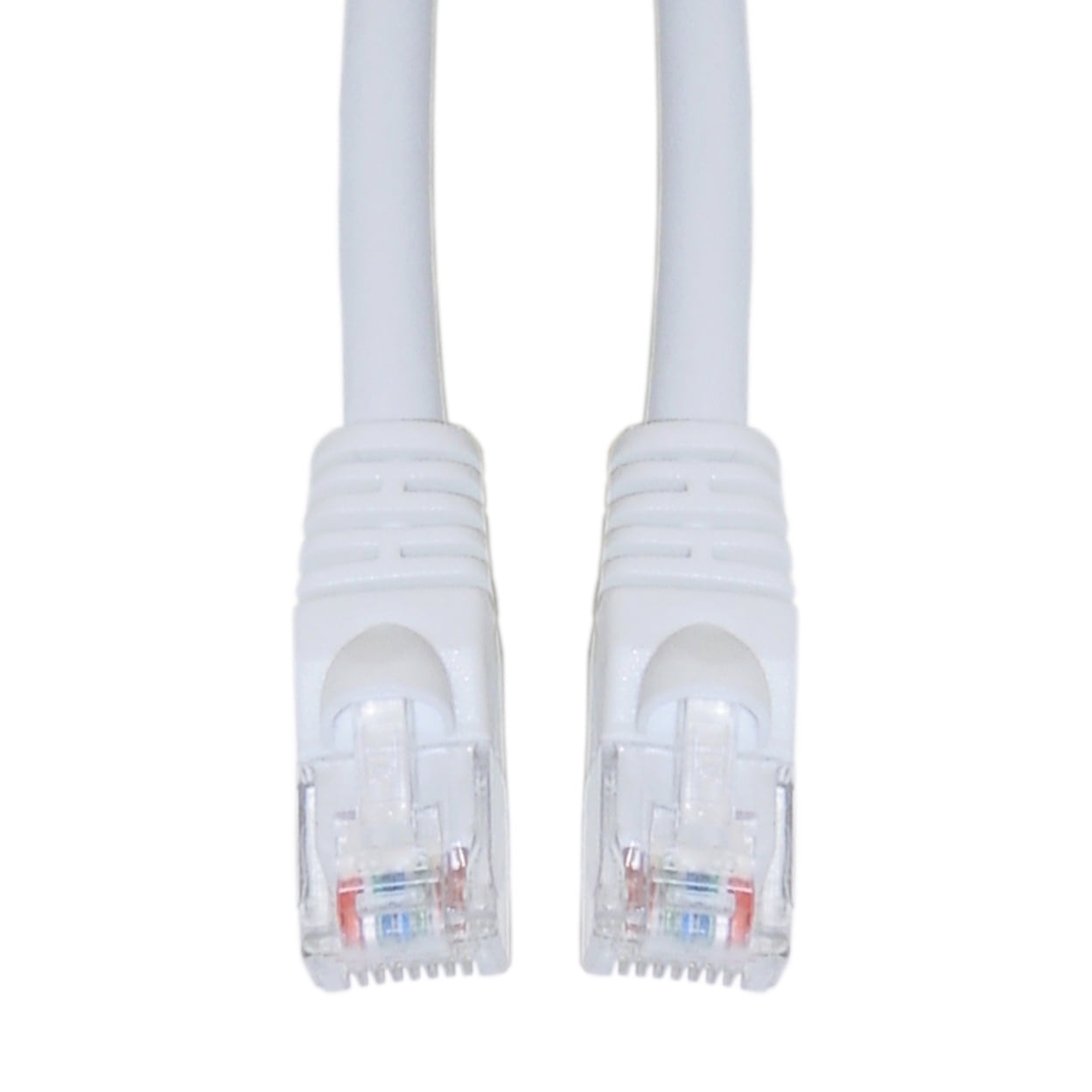 Cat6A White Ethernet Patch Cable, Snagless - Molded Boot, 500 Mhz, 7 ...