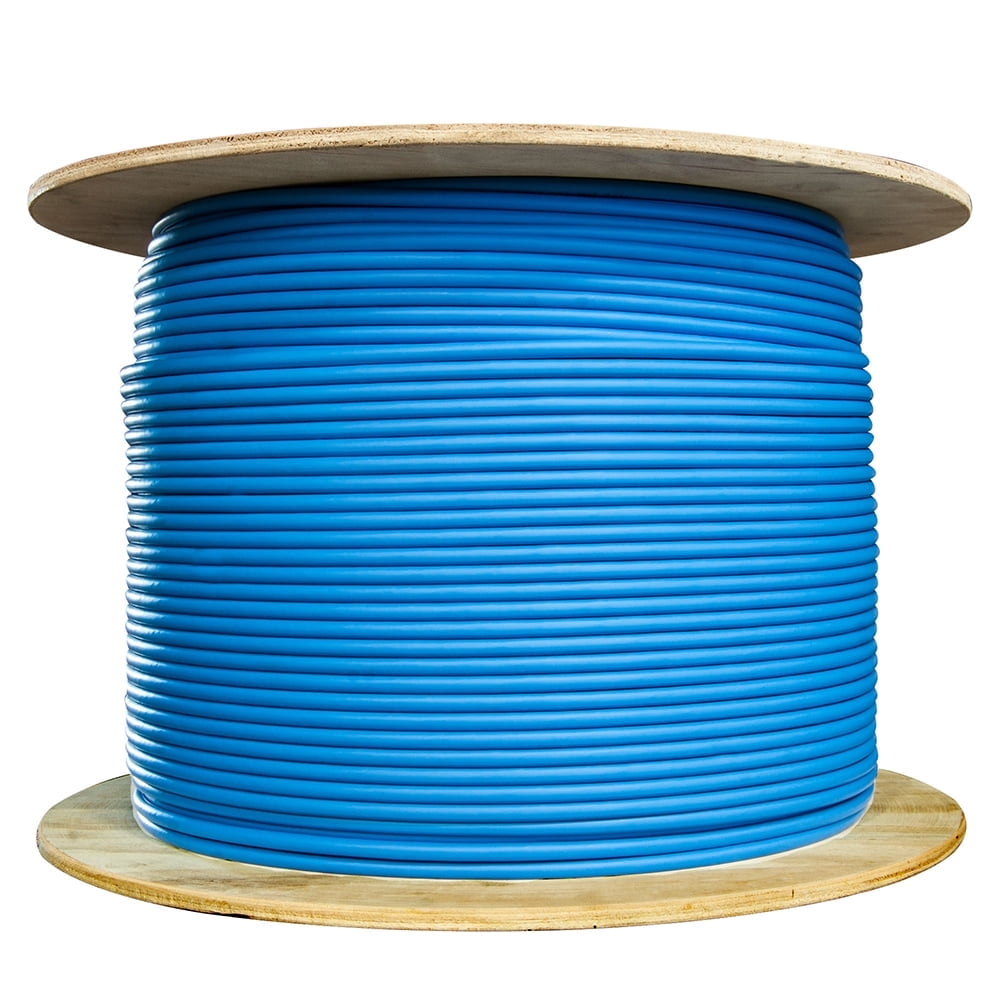 Cat6a Blue Copper Ethernet Cable, 10 Gigabit Stranded, UTP (Unshielded ...
