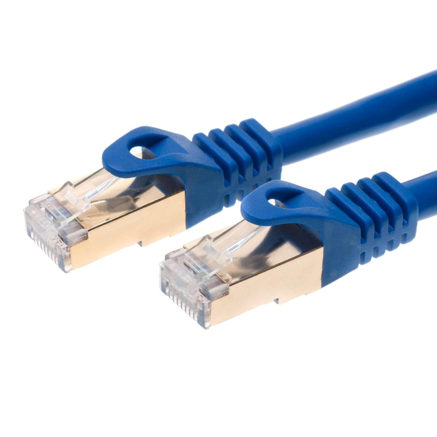 Cat7 Copper Ethernet Cable 50FT Blue, 20-Pack S/FTP Shielded 10Gbps ...