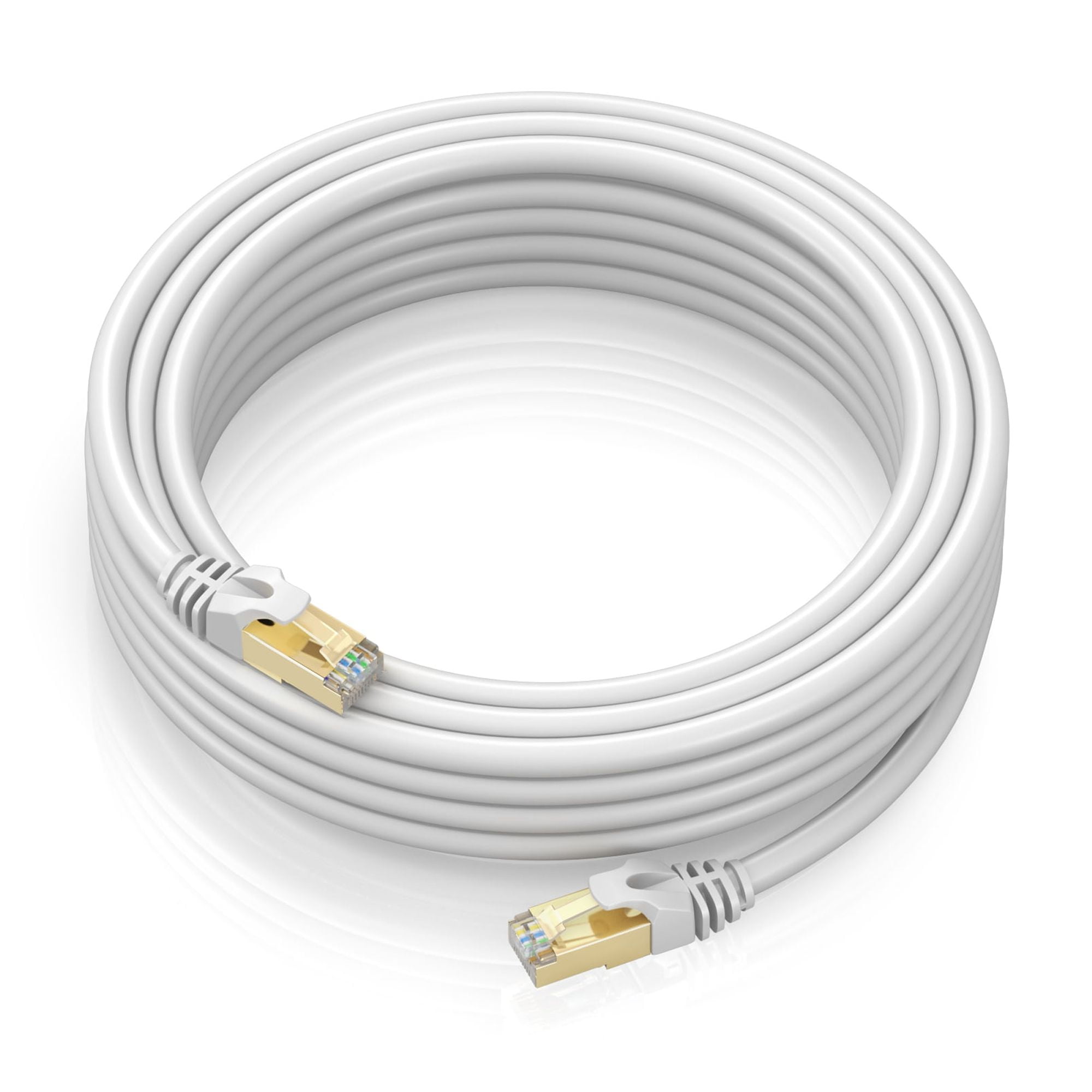 Cat7 Ethernet Cable 75 Ft - RJ45 Connector - Double Shielded STP - 10 ...