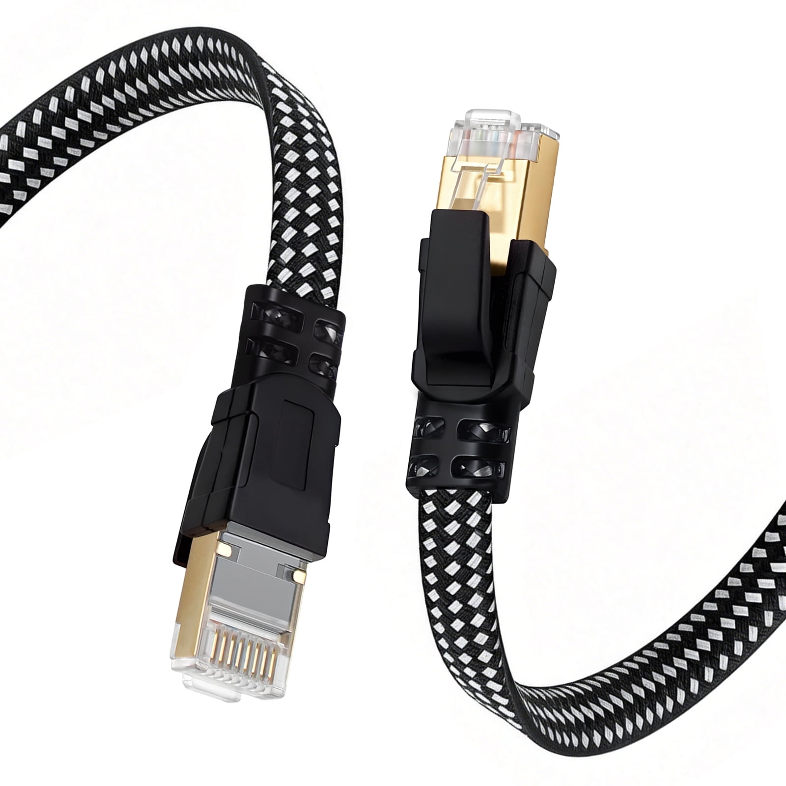 Cat8 Ethernet Cable 10ft, High Speed 40Gbps 2000Mhz Braided Gaming ...