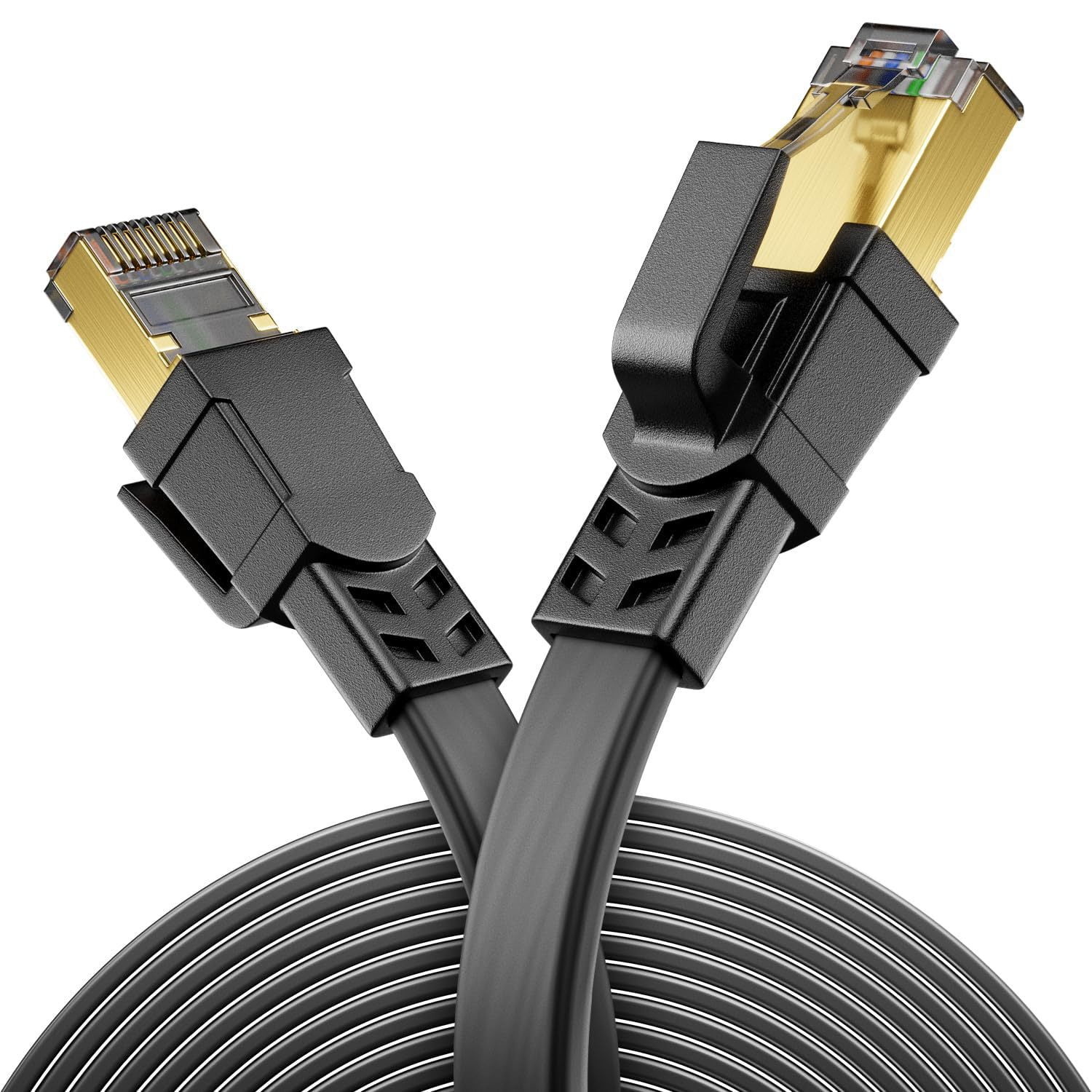 Cat8 Ethernet Cable, 40Gbps, 2000MHz, Double Shielded, RJ45 Gaming ...