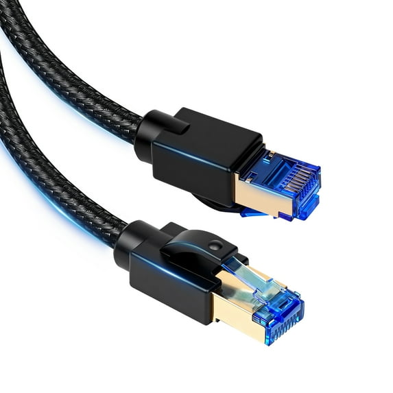 Cat8 Ethernet Cable 65ft, High Speed Braided 40Gbps 2000Mhz Network ...