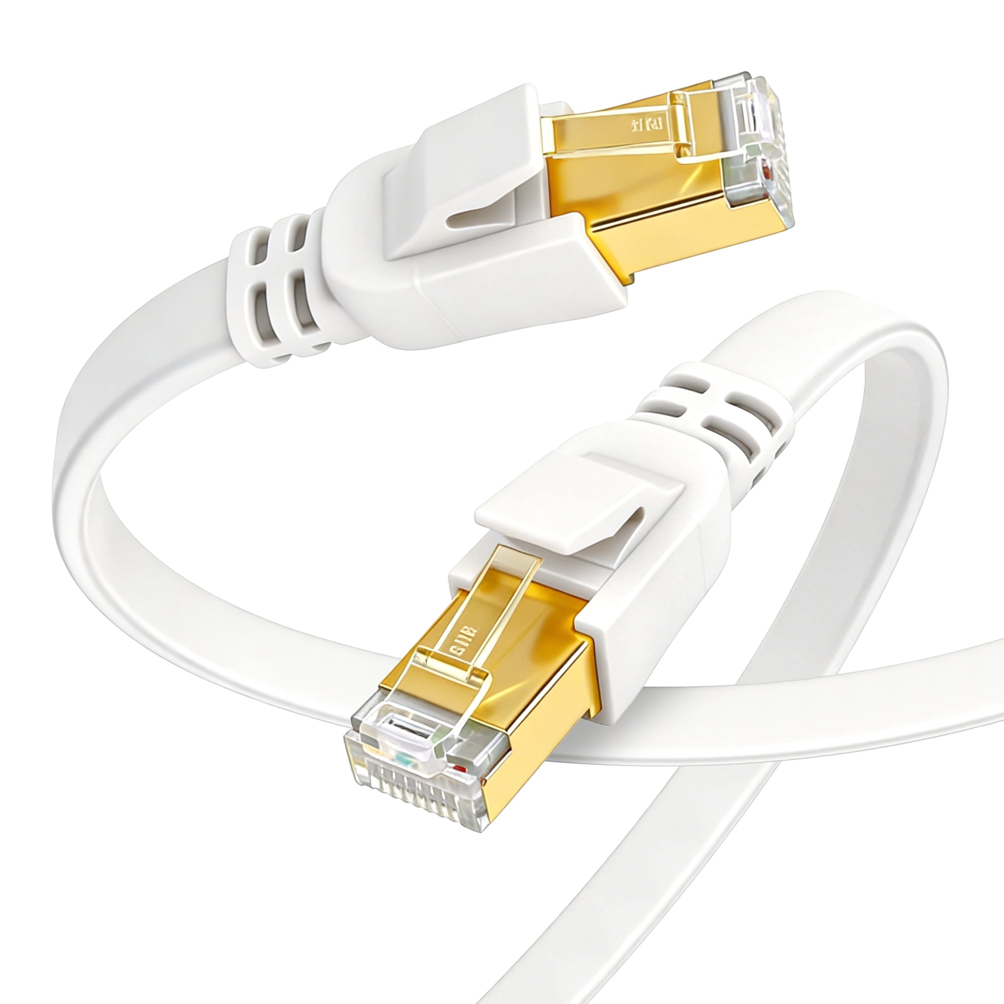 Cat8 Ethernet Cable 6ft, High Speed Internet RJ45 Network Flat Cable ...