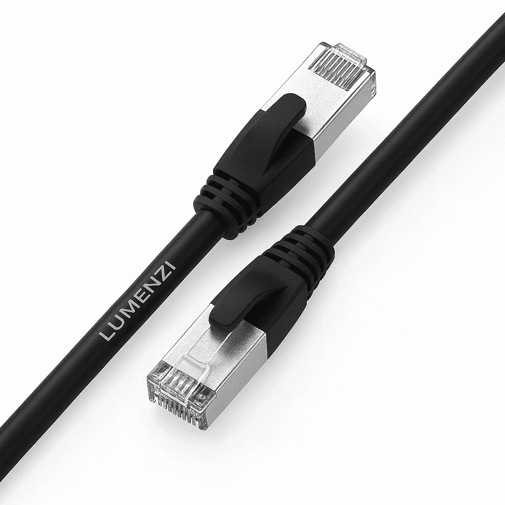 Cat 8 Round Ethernet Cable, 10 ft, 1 Pack, 40 Gbps 2000 MHz S/FTP ...