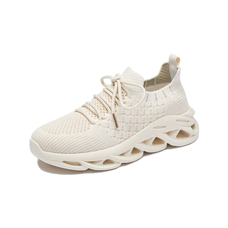 CatFox Women's Sock Sneakers 2025 New Breathable Woven Mesh Lace Up ...