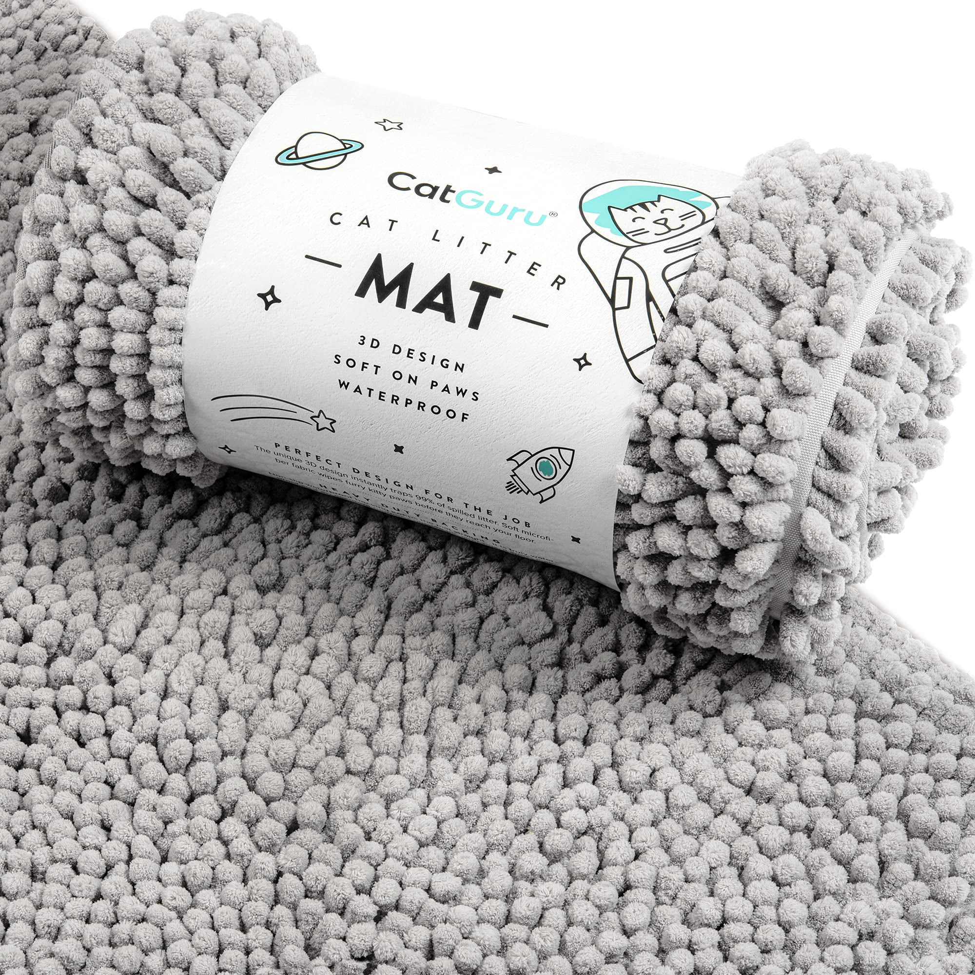 CatGuru Cat Litter Mat, Medium, Extra Large, XXL, Waterproof Litter Box ...